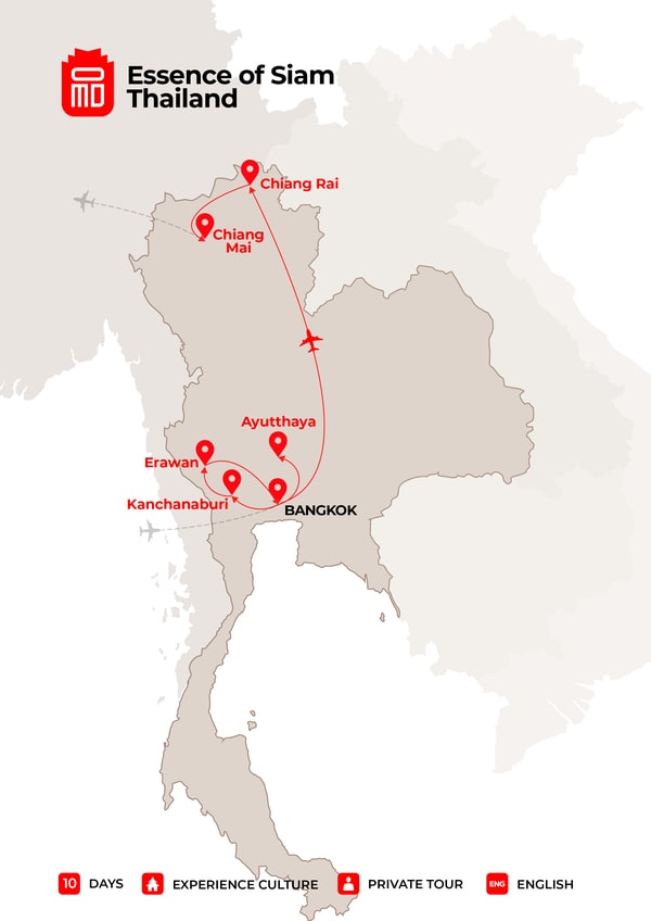 Itinerary map Thailand